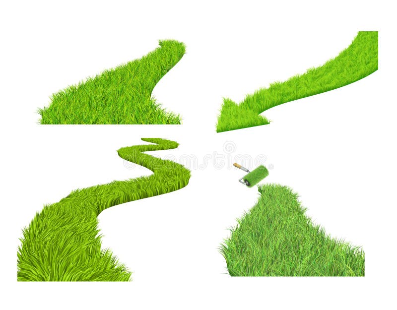Eco concept. Green road stock illustration. Illustration of ...