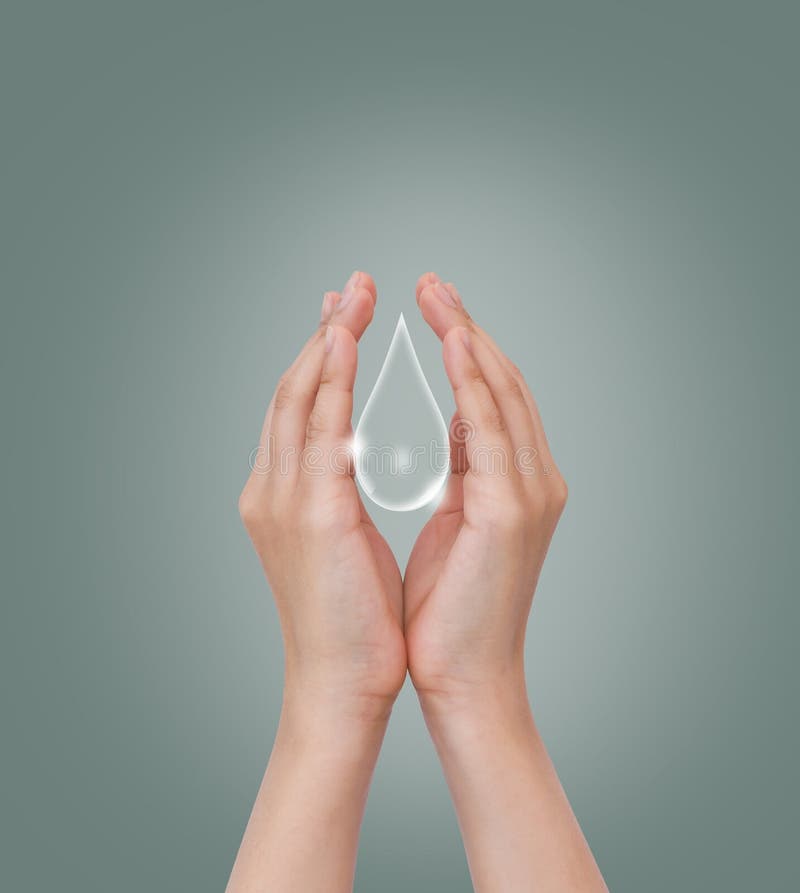 Hand hold water drop stock image. Image of bubble, energy - 26964539