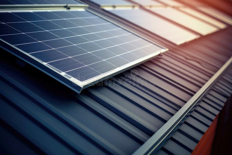 Eco-conscious Construction: Solar Panels on a Residential Rooftop for ...