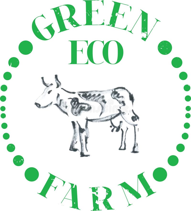 Eco cow farm stock vector. Illustration of cartoon, market - 55112093