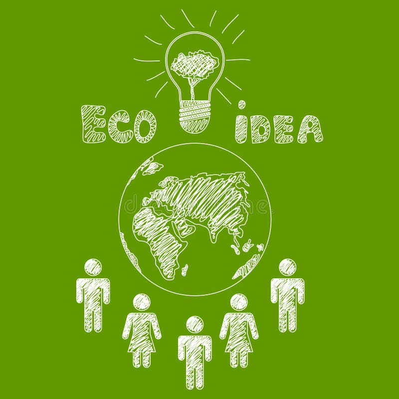 Eco Friendly Concept, Save Earth Concept Stock Vector - Illustration of ...