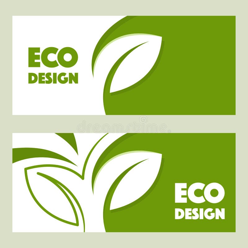 Eco Design. Vector Abstract Design Web Banner Template Stock Vector ...