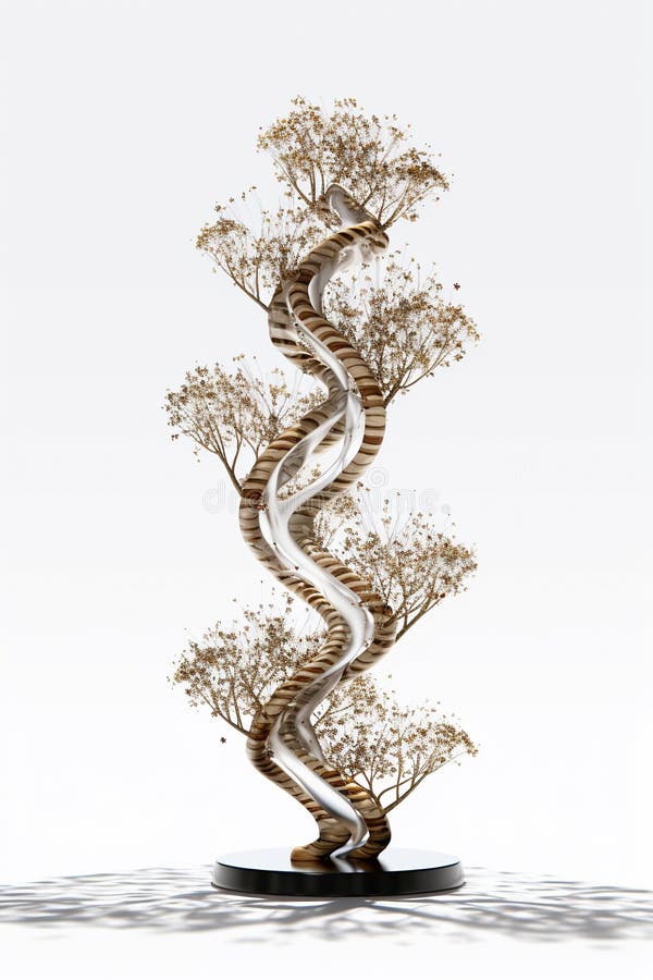 Eco DNA Tree Concept with Green Leaves. DNA Tree Concept for Genetics ...