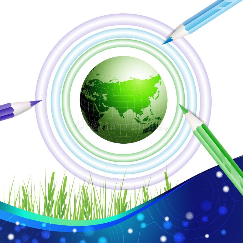 Eco Earth Design Background Stock Illustration - Illustration of nature ...