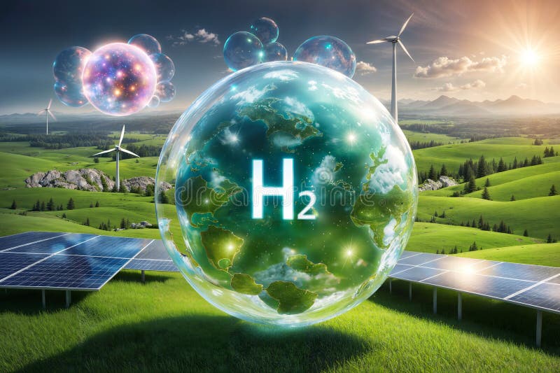 Eco Earth: Green Energy Scene with Hydrogen Innovation, Generative Ai ...