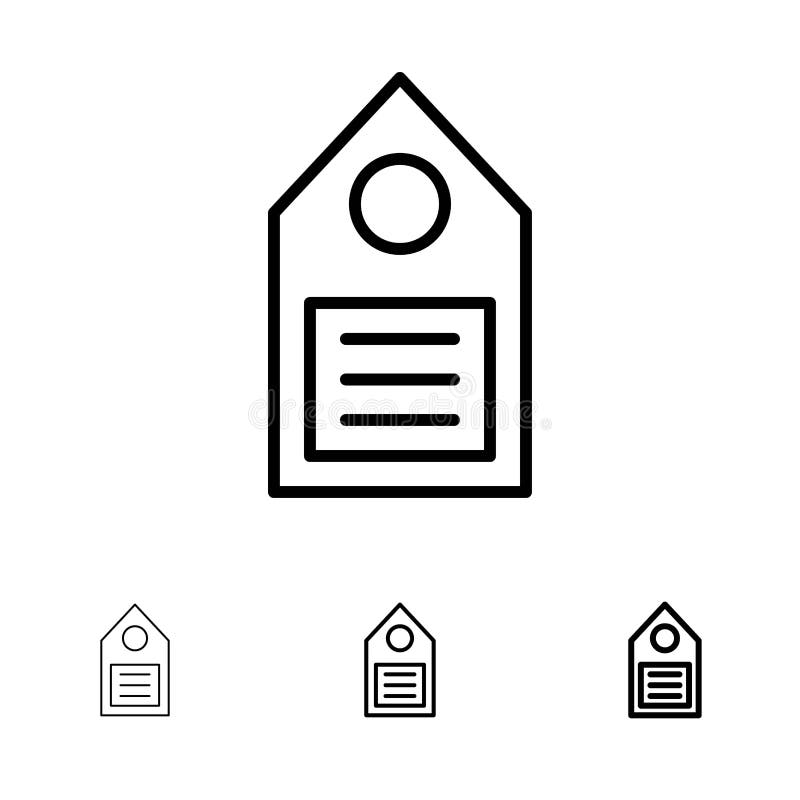 Eco, Ecology, Environment, Tag, Label Bold and Thin Black Line Icon Set ...