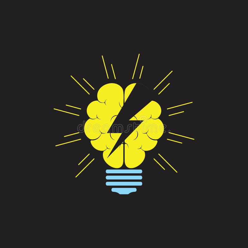 Shine Brain Symbol Logo Vector Stock Vector - Illustration of electric ...