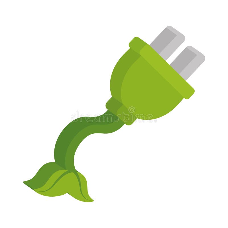 Eco electric plug design stock vector. Illustration of friendly - 273191478