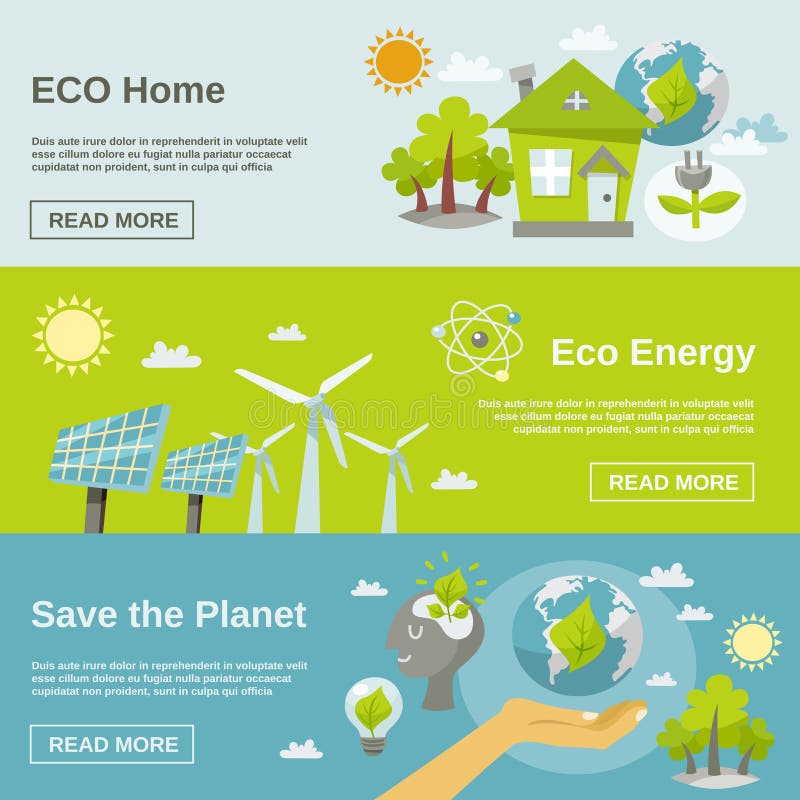 Eco Energy Banner stock vector. Illustration of label - 210202202