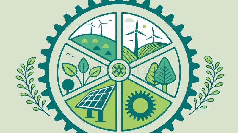 Eco Energy Cycle, Renewable Resources and Green Tech Vector Design ...