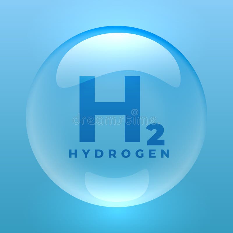 Eco Energy H2 Hydrogen Gas Bubble Stock Vector - Illustration of ...