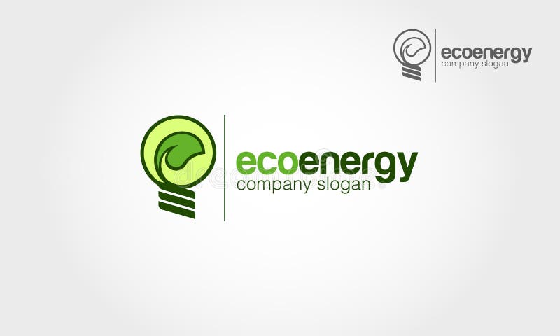 Eco Energy Vector Logo Template. Stock Vector - Illustration of floral ...