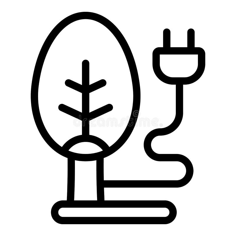 Eco Energy Plug Icon Outline Vector. Bio Fuel Stock Vector ...