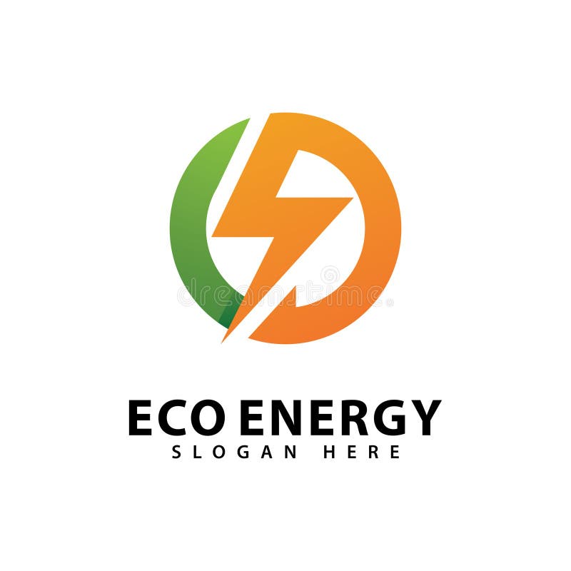 Eco Energy Vector Logo Symbol Stock Vector - Illustration of ecology ...