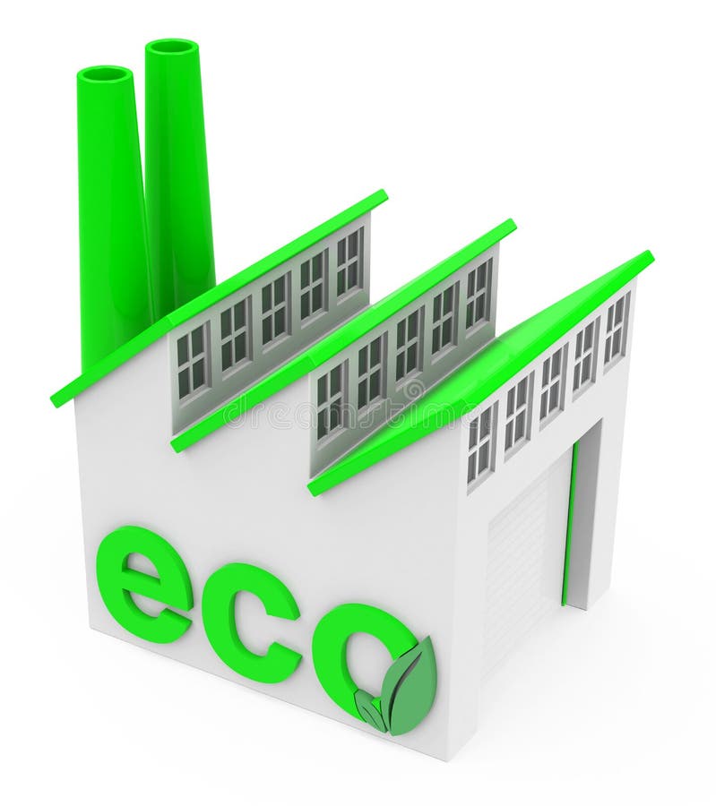 The eco factory stock illustration. Illustration of recycle - 49770912