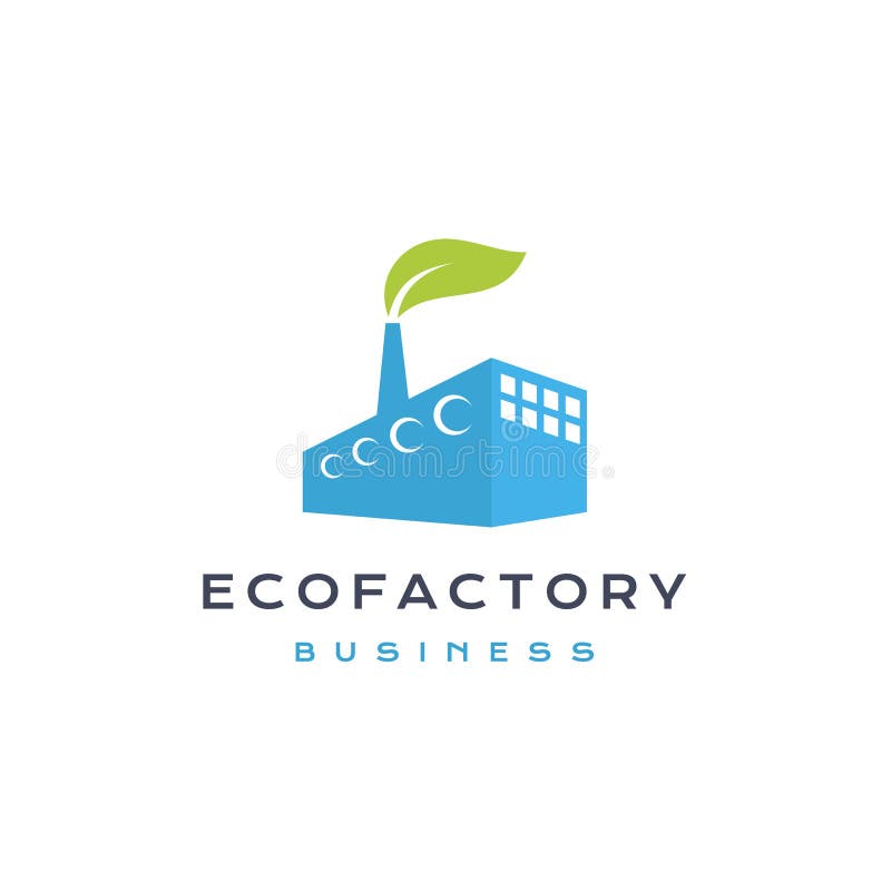 Eco Factory Logo Design. Modern Industrial Logo Design Stock Vector ...