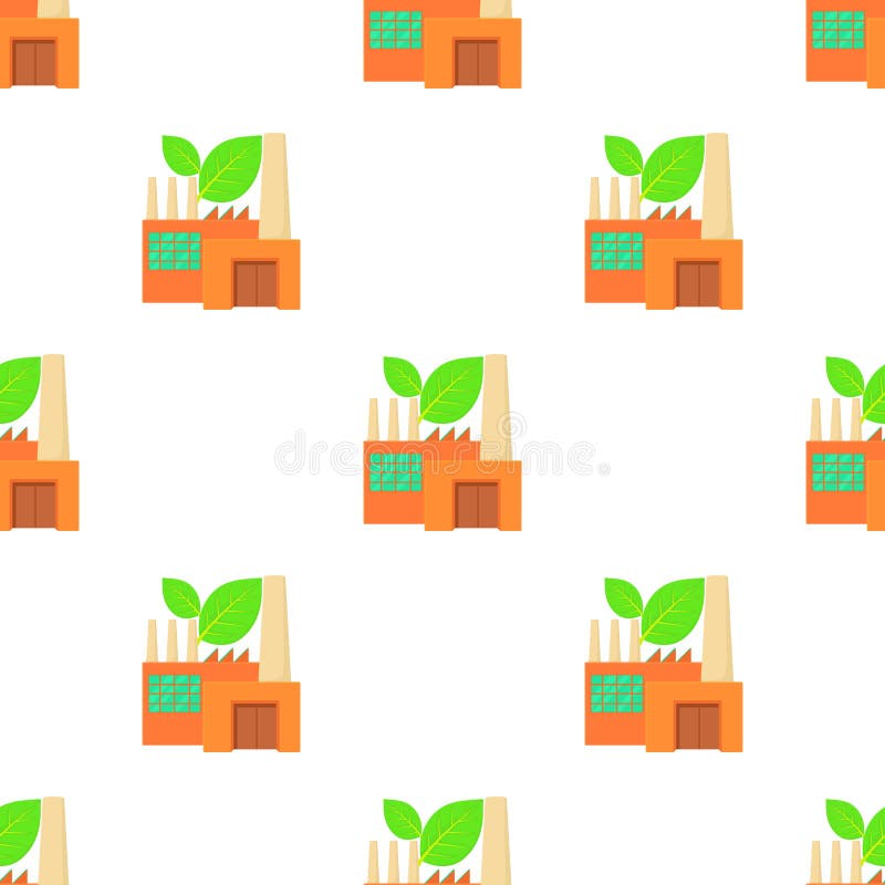 Eco Factory Pattern Seamless Vector Stock Vector - Illustration of ...