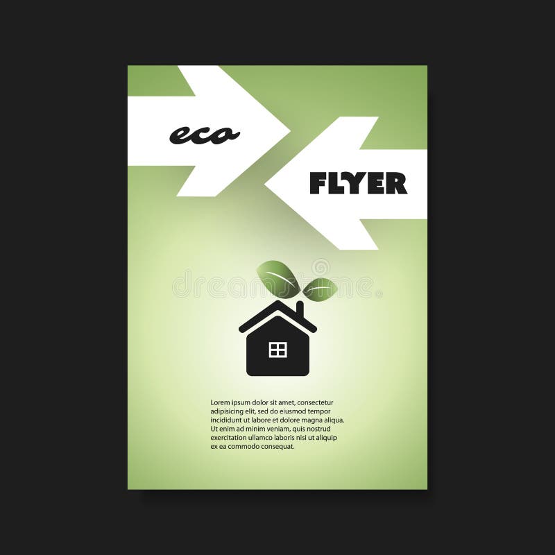 Eco Flyer Template with Logo Design Stock Vector - Illustration of ...