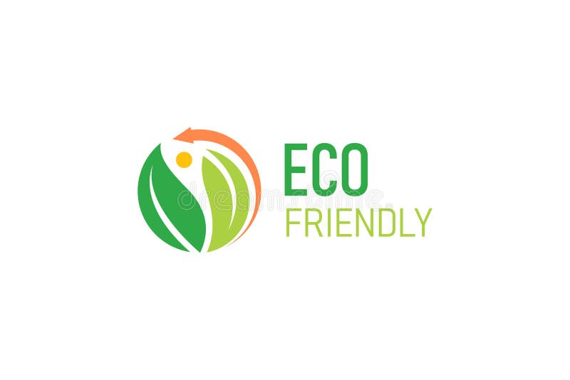 Eco Friendly and Sustainable Logo Green Leaf Recycle Symbol Stock ...