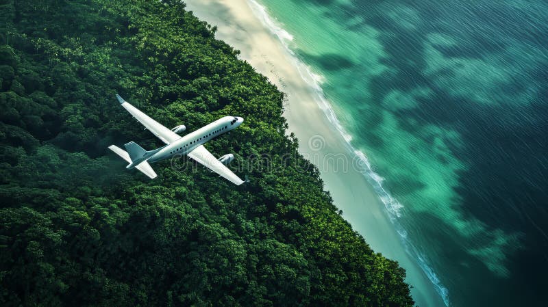 Eco Friendly Airplane Utilizing Sustainable Biofuels Soaring Over a ...
