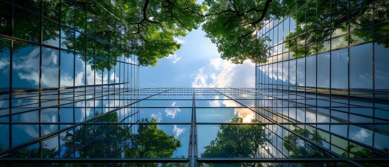 Eco-Friendly Architecture: Glass Reflection of Nature S Symphony ...