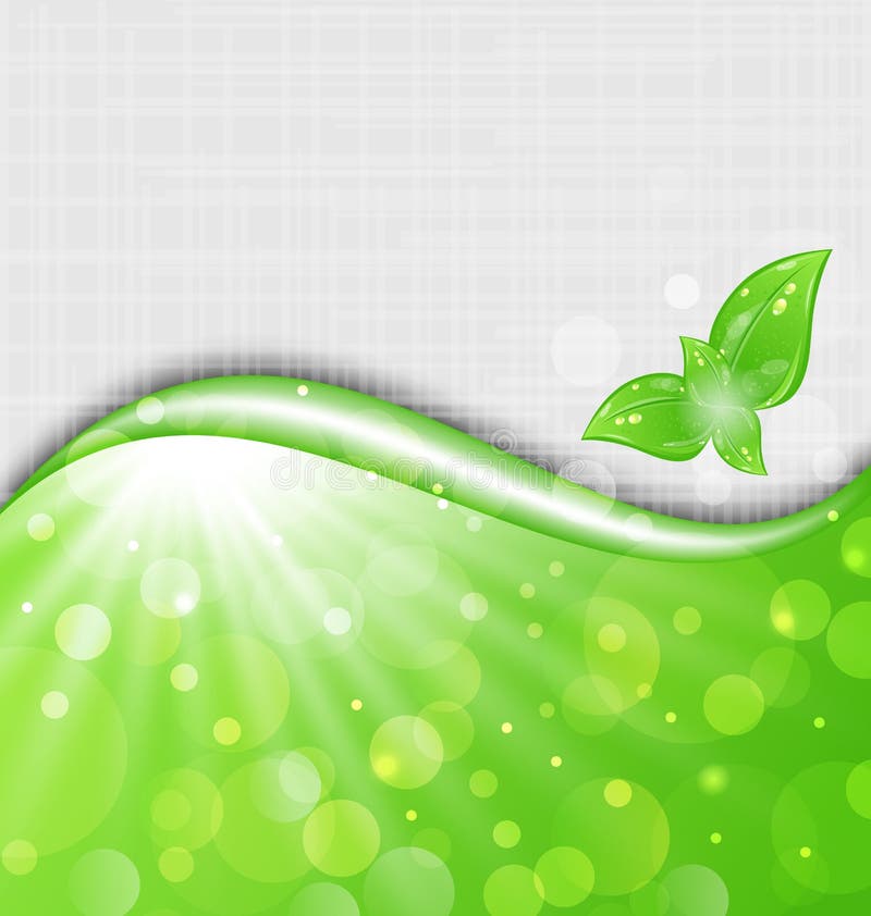 Eco Friendly Background with Water Drops on Fresh Green Grass Te Stock ...