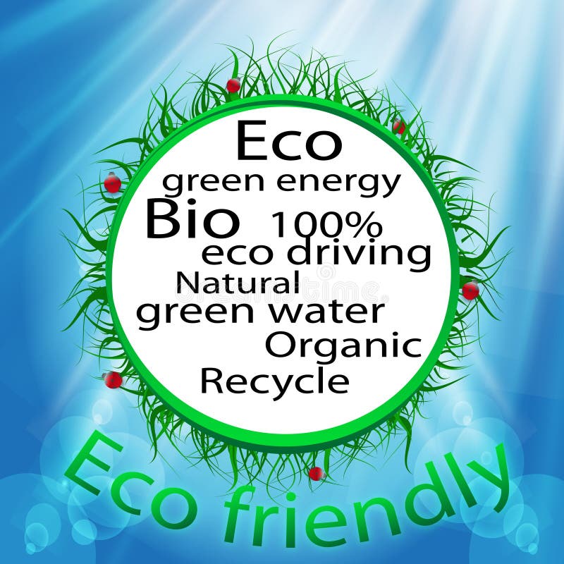 Eco Friendly Background With Messages Stock Images - Image: 20796264