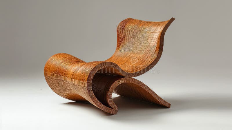 Eco-Friendly Bamboo Chair Design with Clean and Smooth Lines Stock ...