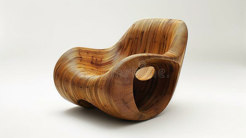 Eco-Friendly Bamboo Chair Design with Clean and Smooth Lines Stock ...