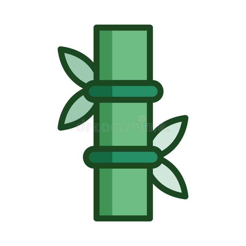 Eco Friendly Bamboo Stalk Icon Stock Illustration - Illustration of ...