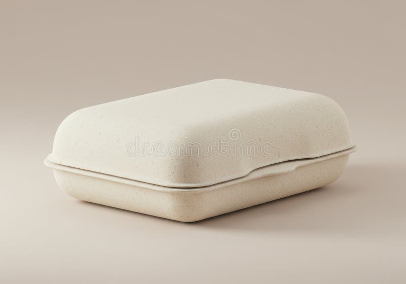 Eco Friendly Biodegradable Food Container Minimalist Beige Background ...