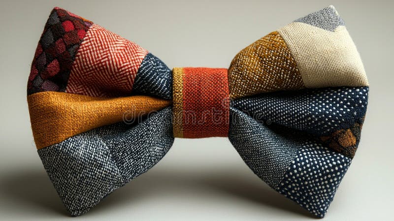 Eco Friendly Bow Made Mix Sustainable Materials Featuring Patchwork ...