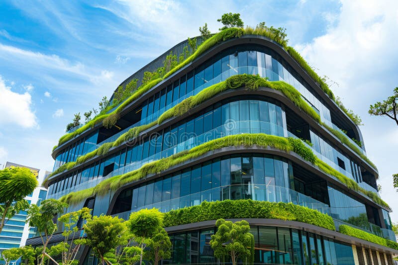 Eco-friendly Building with Lush Greenery in Sustainable Urban Area ... Eco-friendly Building with Lush Greenery in Sustainable Urban Area ...