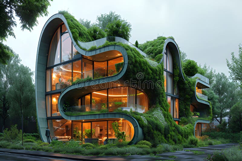Eco-friendly Building in the Modern City. Green Environmental Concept ...