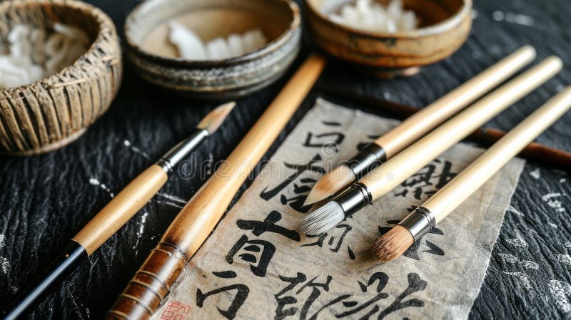 Eco-Friendly Calligraphy Sets for Green Classrooms Stock Illustration ...