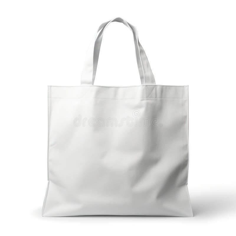 Eco-friendly Canvas Bag, Tote Bag, Front View Isolated on a White ...