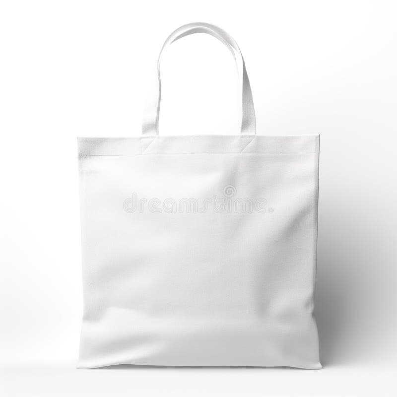 Eco-friendly Canvas Bag, Tote Bag, Front View Isolated on a White ...