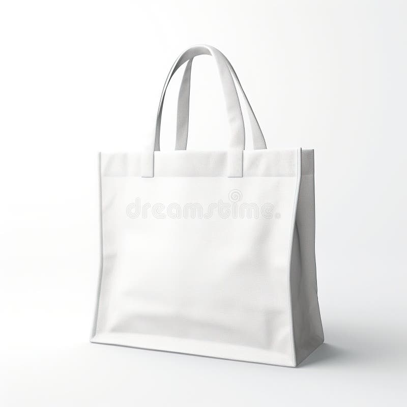 Eco-friendly Canvas Bag, Tote Bag, Front View Isolated on a White ...