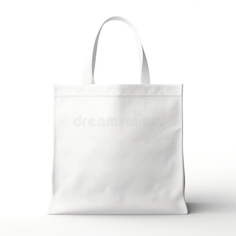 Eco-friendly Canvas Bag, Tote Bag, Front View Isolated on a White ...