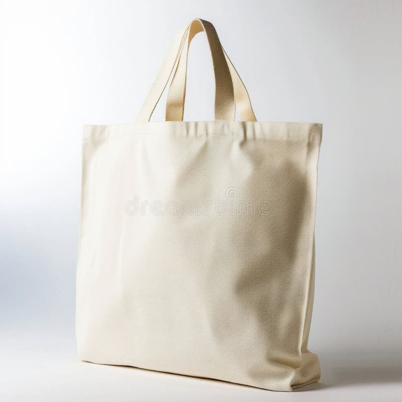 Eco-Friendly Canvas Tote Bag on White Background. Generative Ai Stock ...