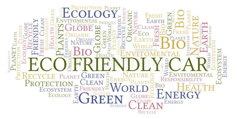 Eco Friendly word cloud. stock illustration. Illustration of isolated ...