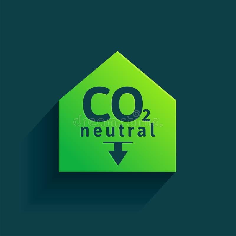 Eco Friendly Carbon Neutral Green Reduction Symbol Design Stock ...