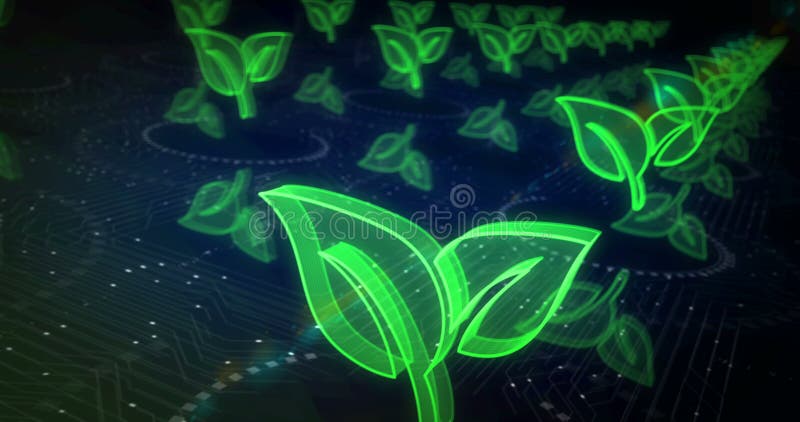 Ecology and Eco Friendly Technology Symbols Loop Cyber Concept Stock ...