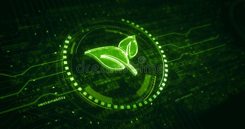Ecology and Eco Friendly Technology Symbol Digital Concept Stock Video ...