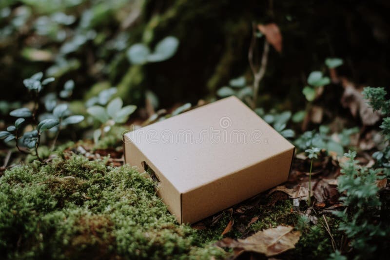 Eco-friendly Cardboard Packaging in Natural Forest Setting for ...