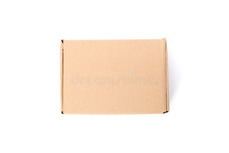 Eco - Friendly Carton Box Isolated on White Background Stock Image ...