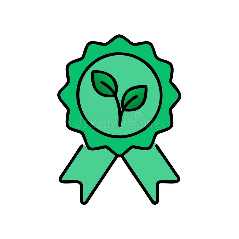 Eco Friendly Certification Badge Vector with Leaf for Sustainability ...
