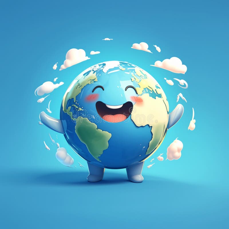Eco Friendly Charm Smiling Earth Character, Symbolizing Earth Day ... Eco Friendly Charm Smiling Earth Character, Symbolizing Earth Day ...