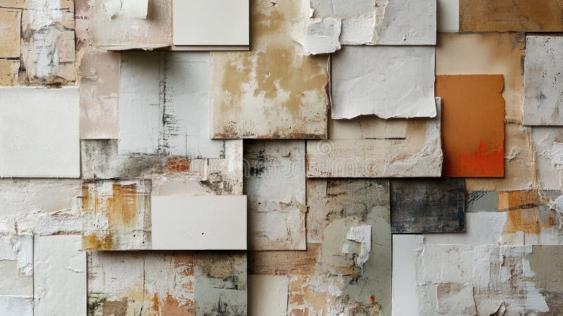 Eco-friendly Collage Art, Artistic Composition Made with Recycled ...