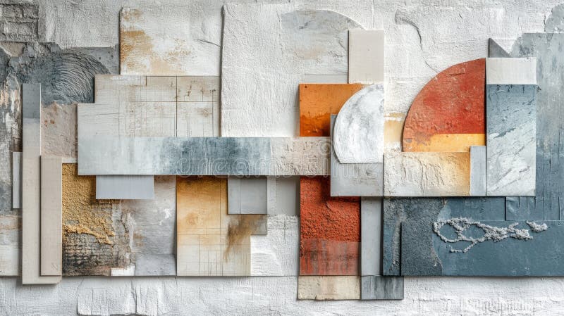 Eco-friendly Collage Art, Create an Abstract Background by Using a Cut ...